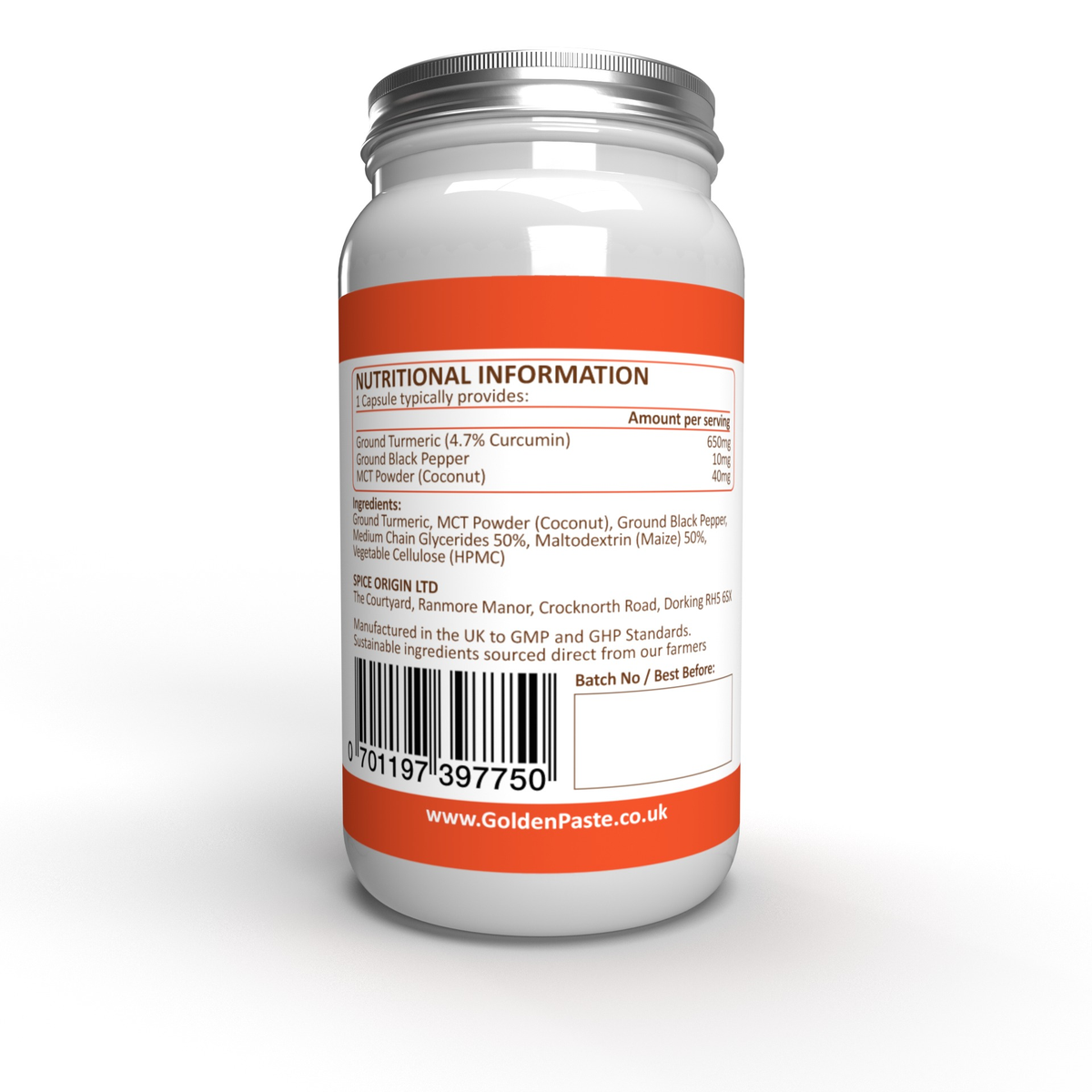 Golden Paste Capsules - (4.70% Curcumin) – Spice Origin